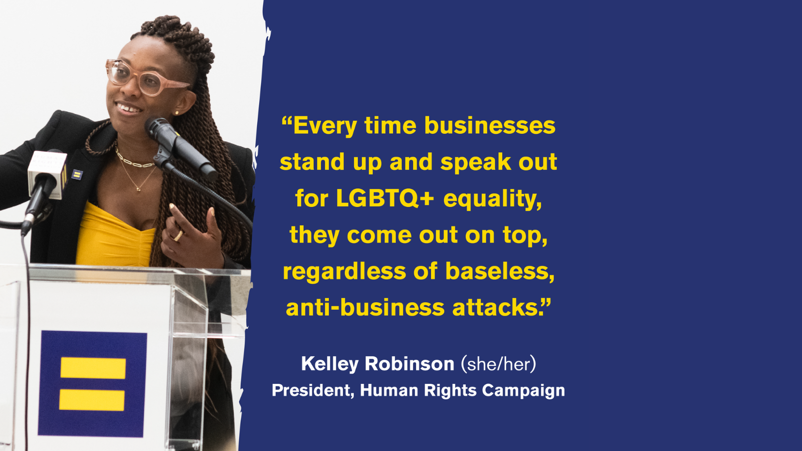 HRC | “We need more than just a rainbow logo,” Human Rights Campaign…