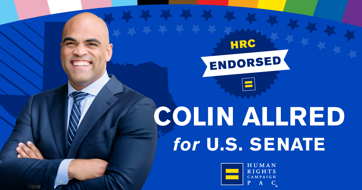 Human Rights Campaign PAC Endorses U.S. Representative Colin Allred for ...